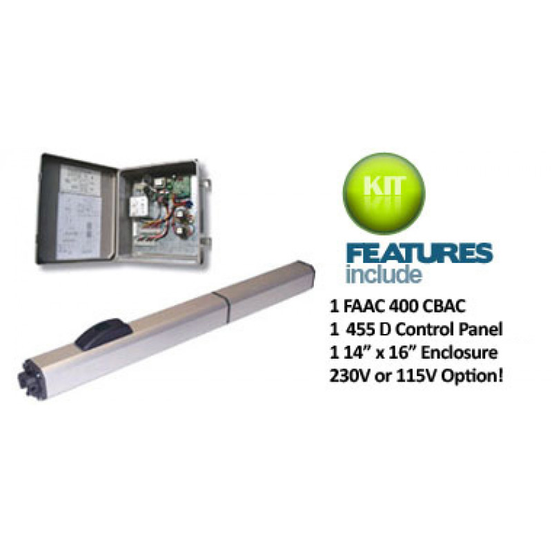 FAAC 422 CBAC 115V Hydraulic Operator Single Kit w/Arctic Oil 1042001277.5+